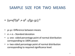Sample size calculation | PPTX