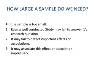 Sample size calculation | PPTX