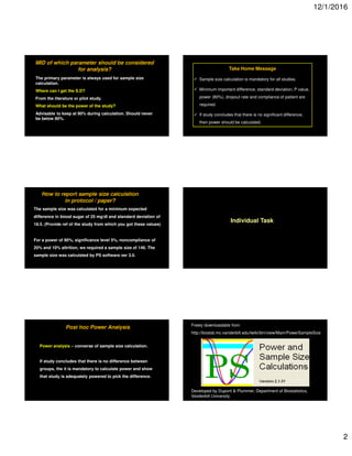 Sample size calculation | PDF