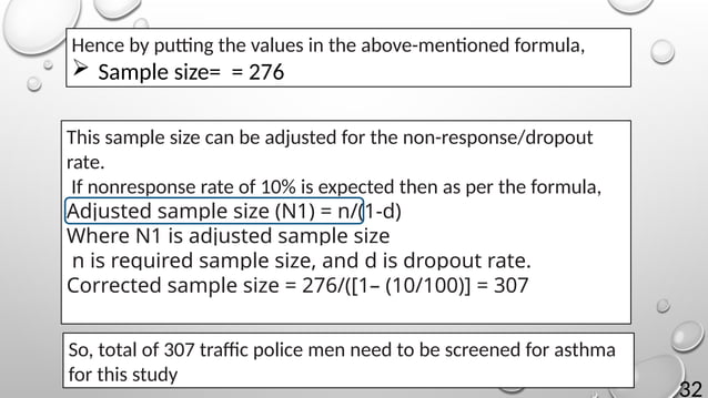 sample size calculations in different types of study..pptx | Educational Assessment | Education