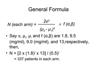 Sample size calculation final | PPT