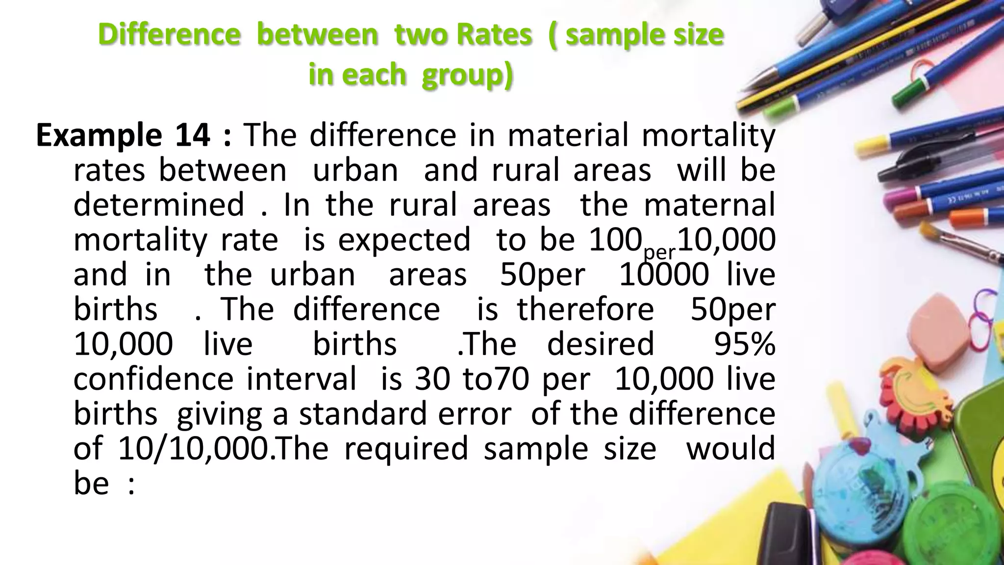 Sample size calculation for cohort studies | PPTX