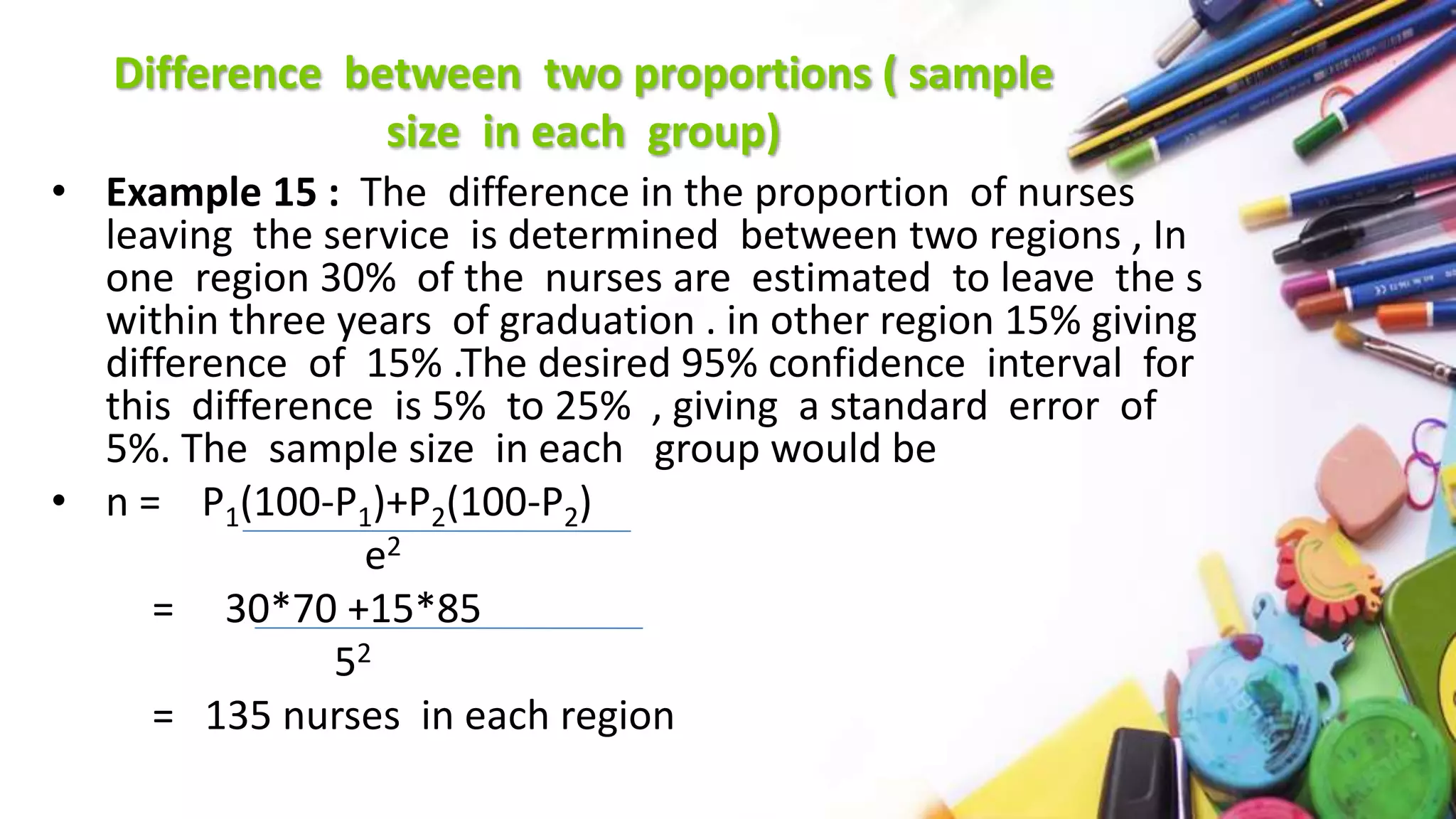 Sample size calculation for cohort studies | PPTX