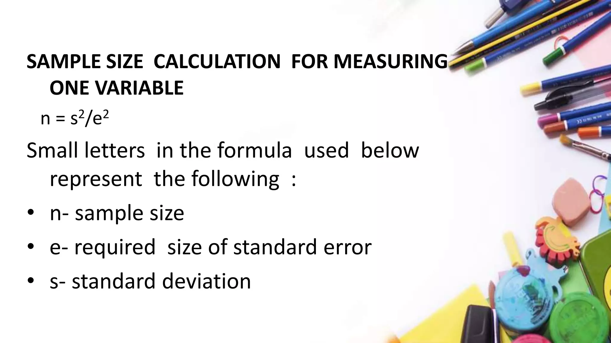 Sample size calculation for cohort studies | PPTX
