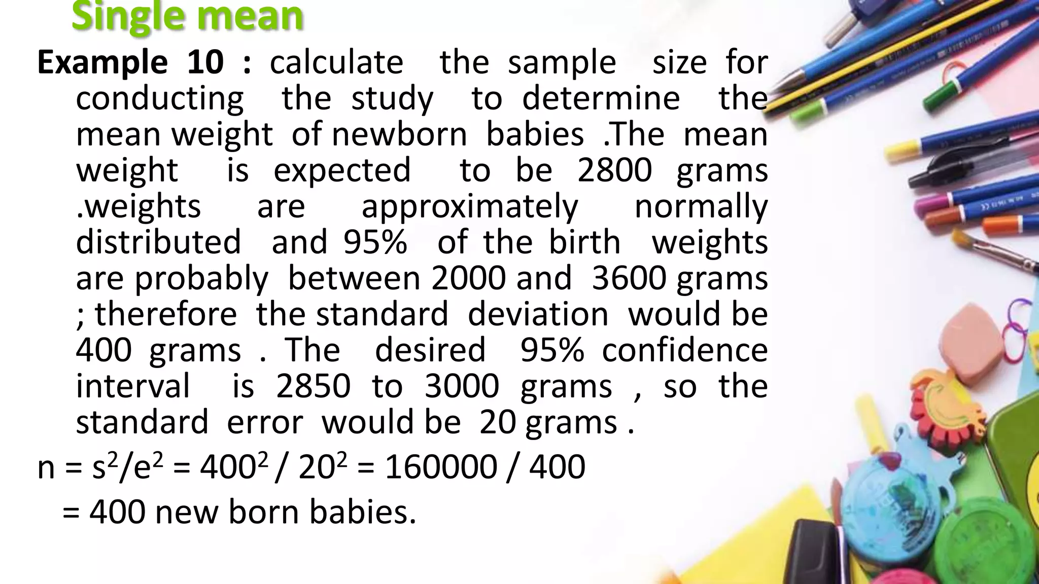 Sample size calculation for cohort studies | PPTX