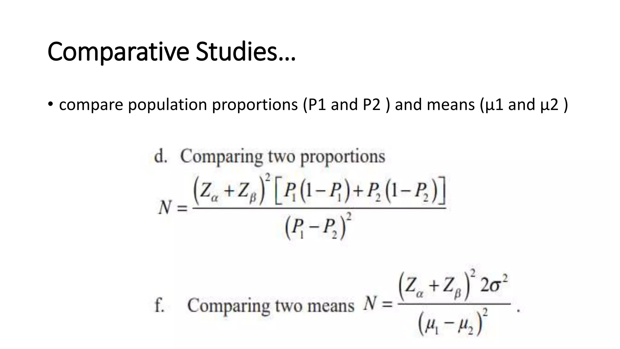 SAMPLE SIZE CALCULATION IN DIFFERENT STUDY DESIGNS AT.pptx | Science