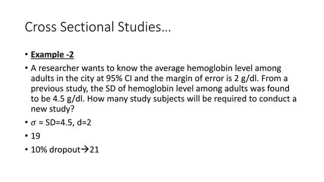 SAMPLE SIZE CALCULATION IN DIFFERENT STUDY DESIGNS AT.pptx | Science