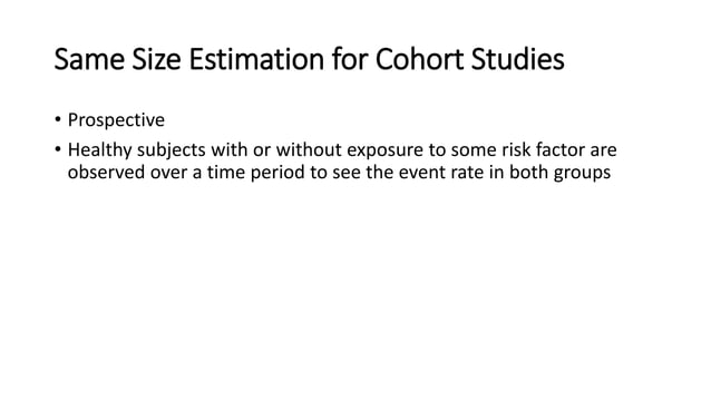 SAMPLE SIZE CALCULATION IN DIFFERENT STUDY DESIGNS AT.pptx | Science