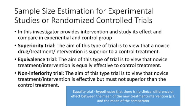 SAMPLE SIZE CALCULATION IN DIFFERENT STUDY DESIGNS AT.pptx | Science