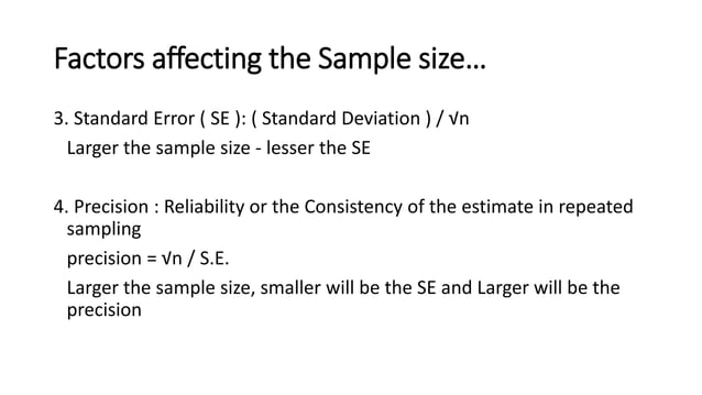 SAMPLE SIZE CALCULATION IN DIFFERENT STUDY DESIGNS AT.pptx | Science