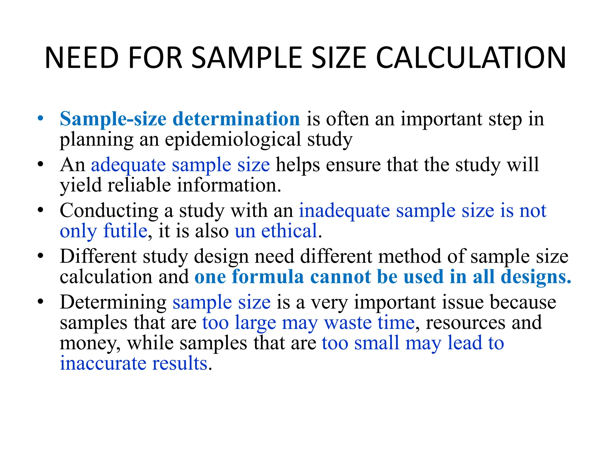 samplesizecalculations-1801190731542.ppt | Physics | Science