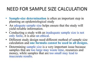 samplesizecalculations-1801190731542.ppt | Physics | Science