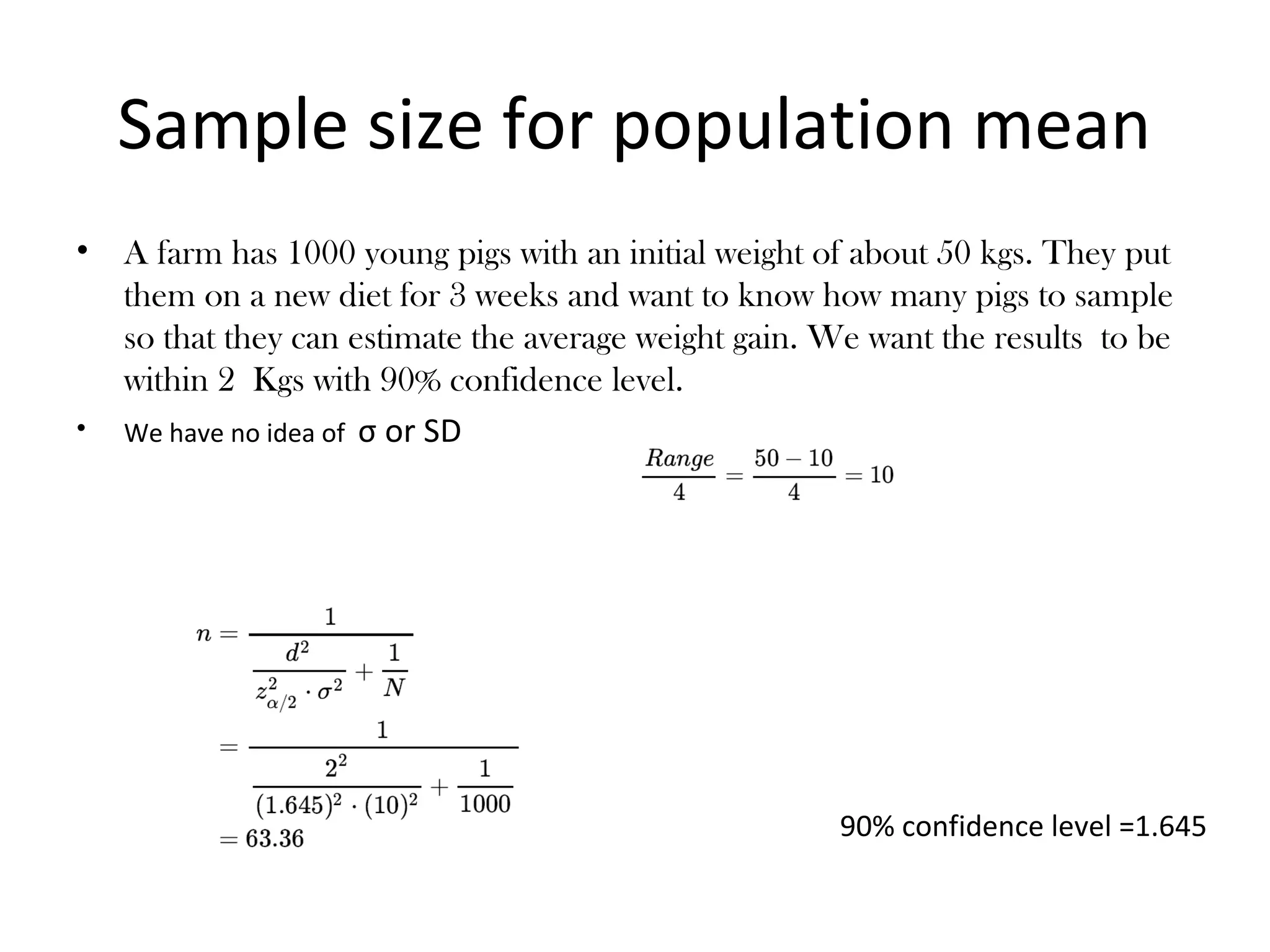 Sample size calculations | PPT