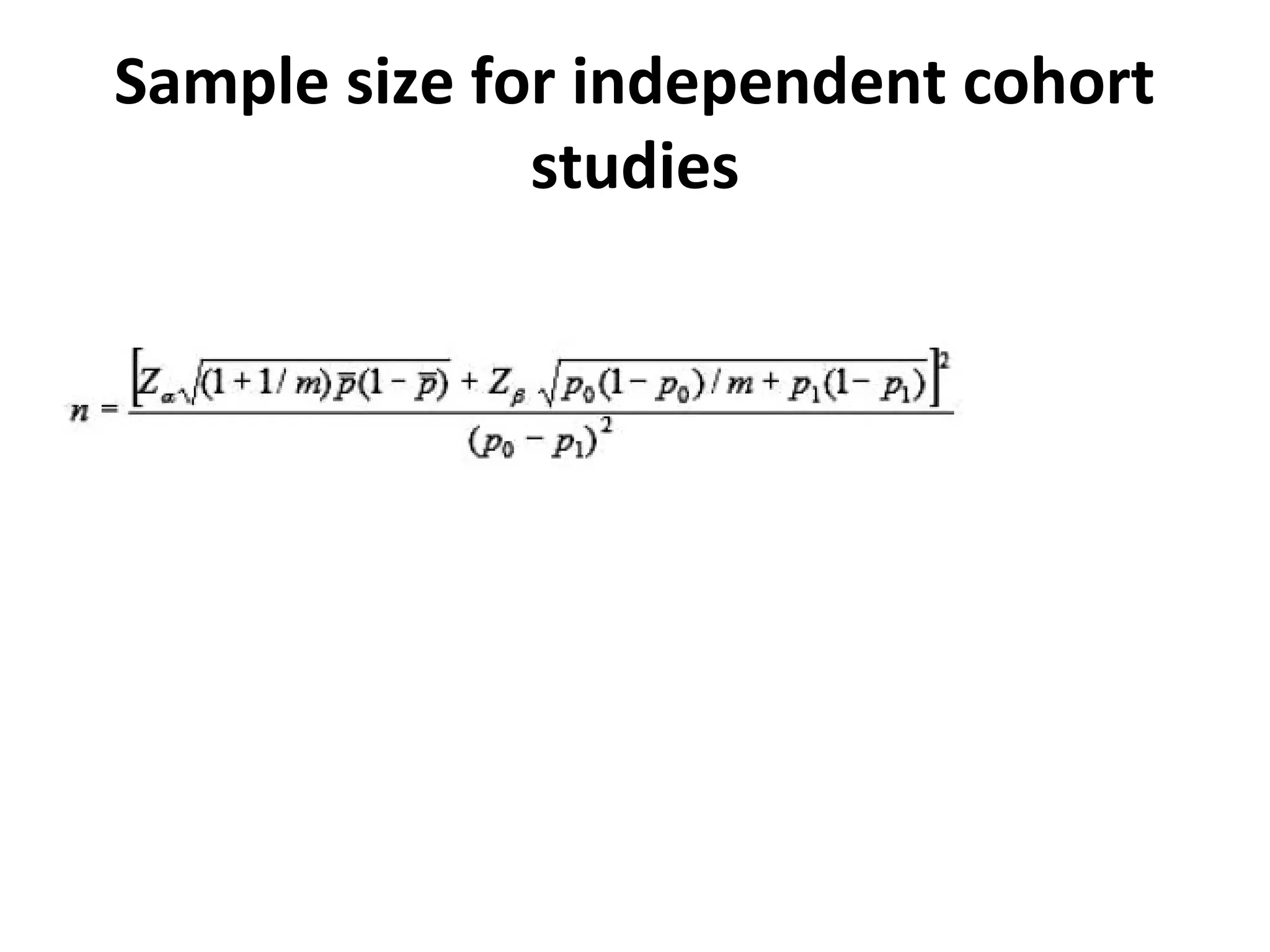 Sample size calculations | PPT