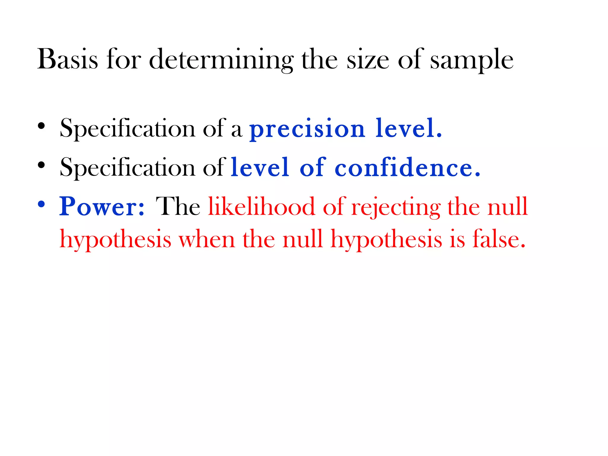 Sample size calculations | PPT