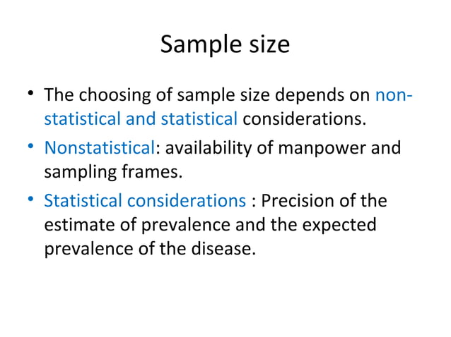 Sample size calculations | PPT | Physics | Science
