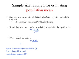 Sample size calculations | PPT