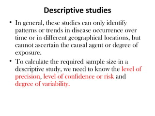 Sample size calculations | PPT