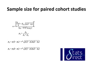 Sample size calculations | PPT