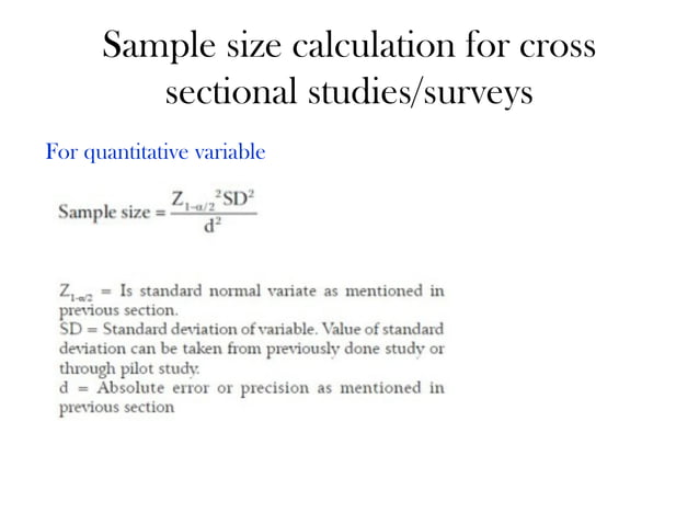 Sample size calculations | PPT | Physics | Science
