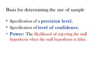 Sample size calculations | PPT