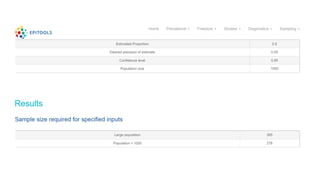 sample size calculation for Bio Medical research | PPT