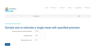 sample size calculation for Bio Medical research | PPT