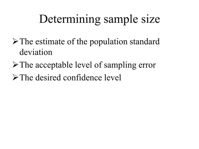 Sample size determination | PPTX