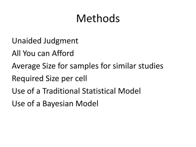 Sample size determination | PPTX