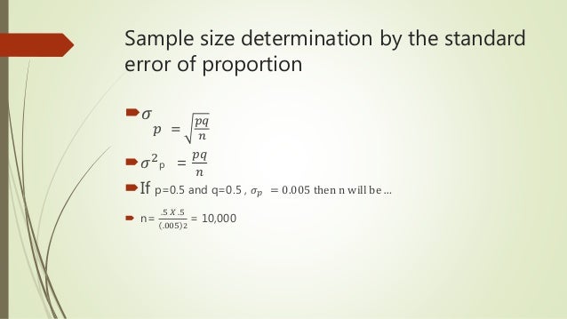 Sample Size Determination Sample Size Determination