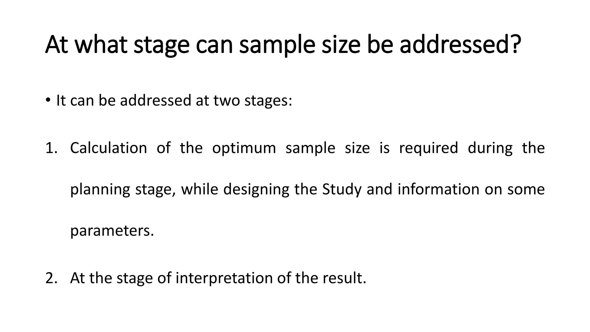 Sample size determination | PDF