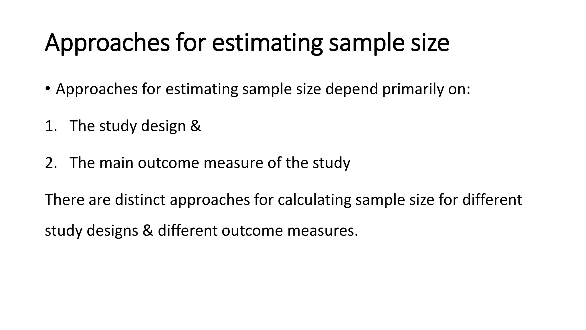 Sample size determination | PDF