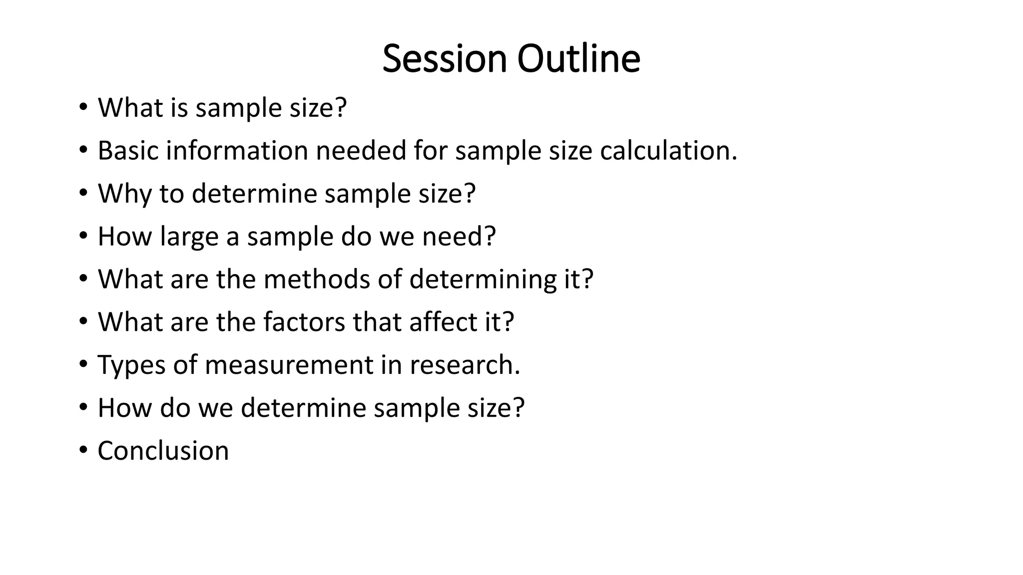 Sample size determination | PDF