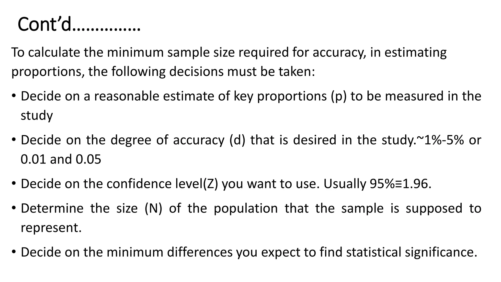 Sample size determination | PPT