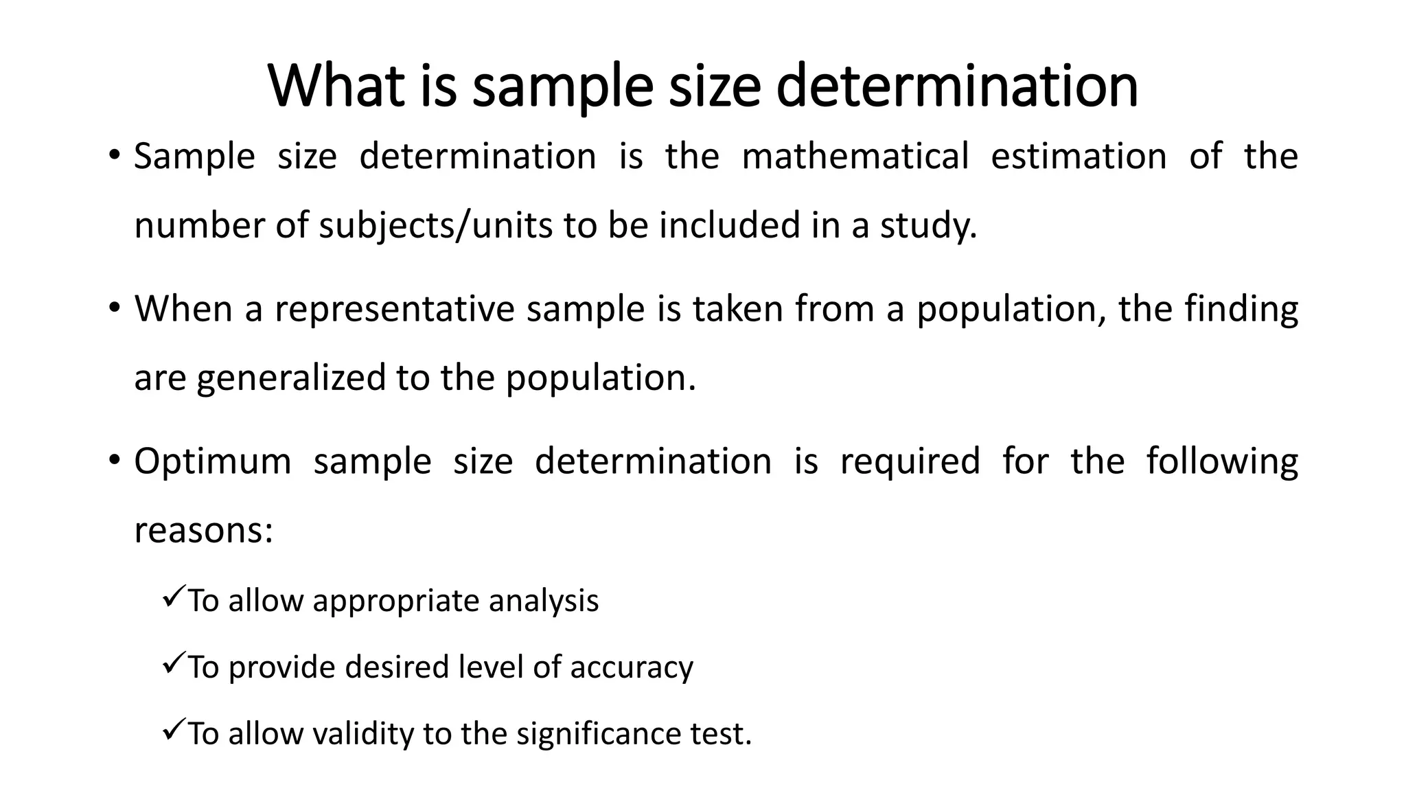 Sample size determination | PDF