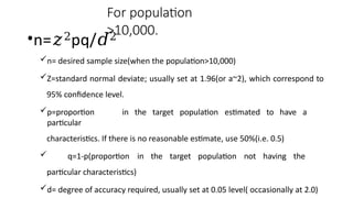 sample size determination presentation ppt | PPTX