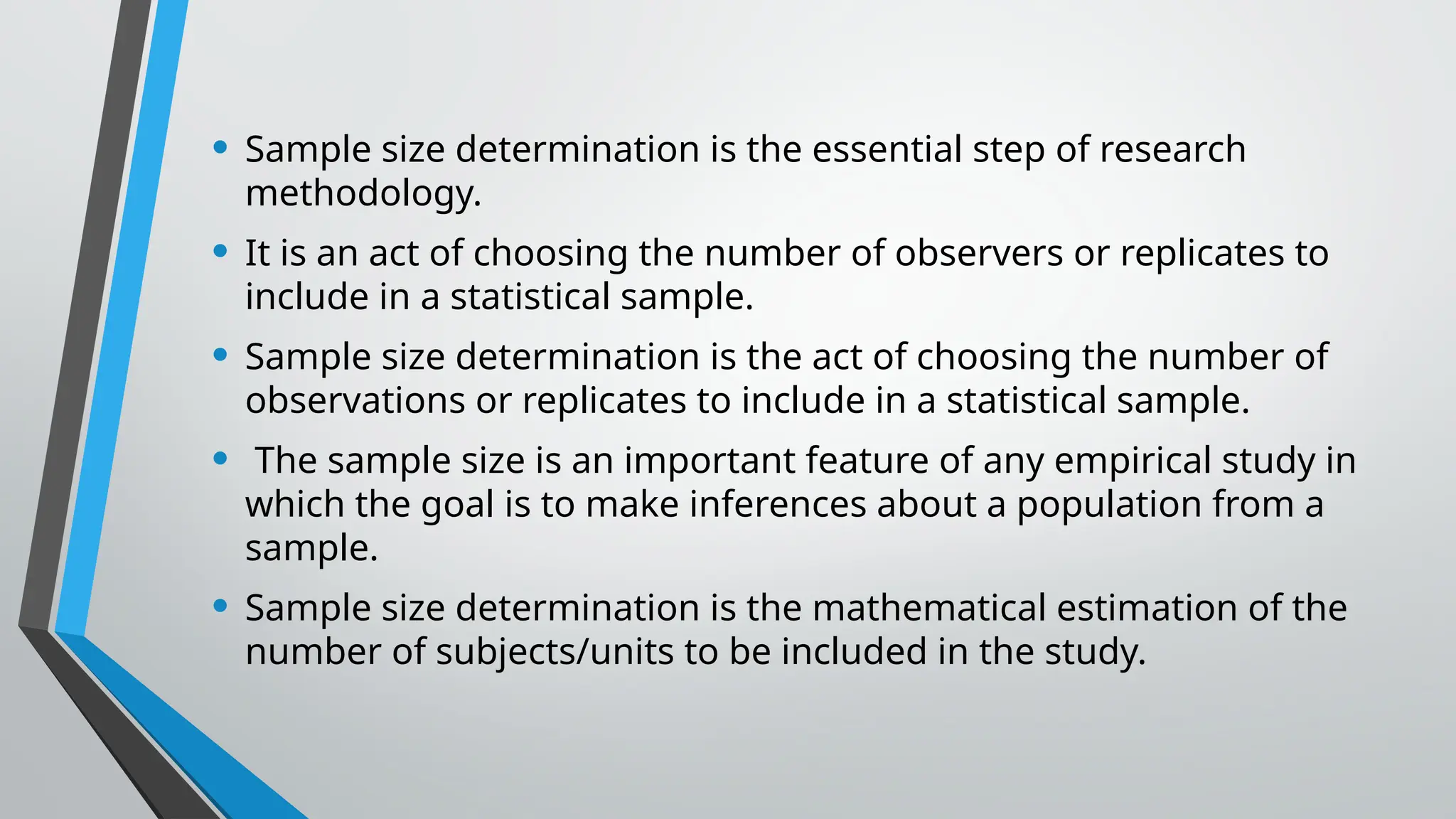 sample size determination and power of study | PPTX