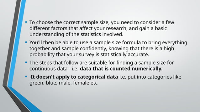 sample size determination and power of study | PPTX | Physics | Science