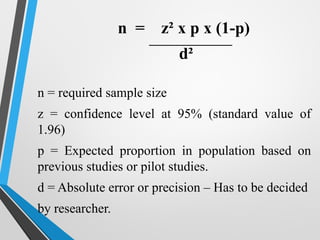 Sample Size determine in health research | PPTX