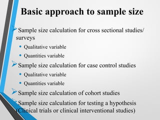 Sample Size determine in health research | PPTX