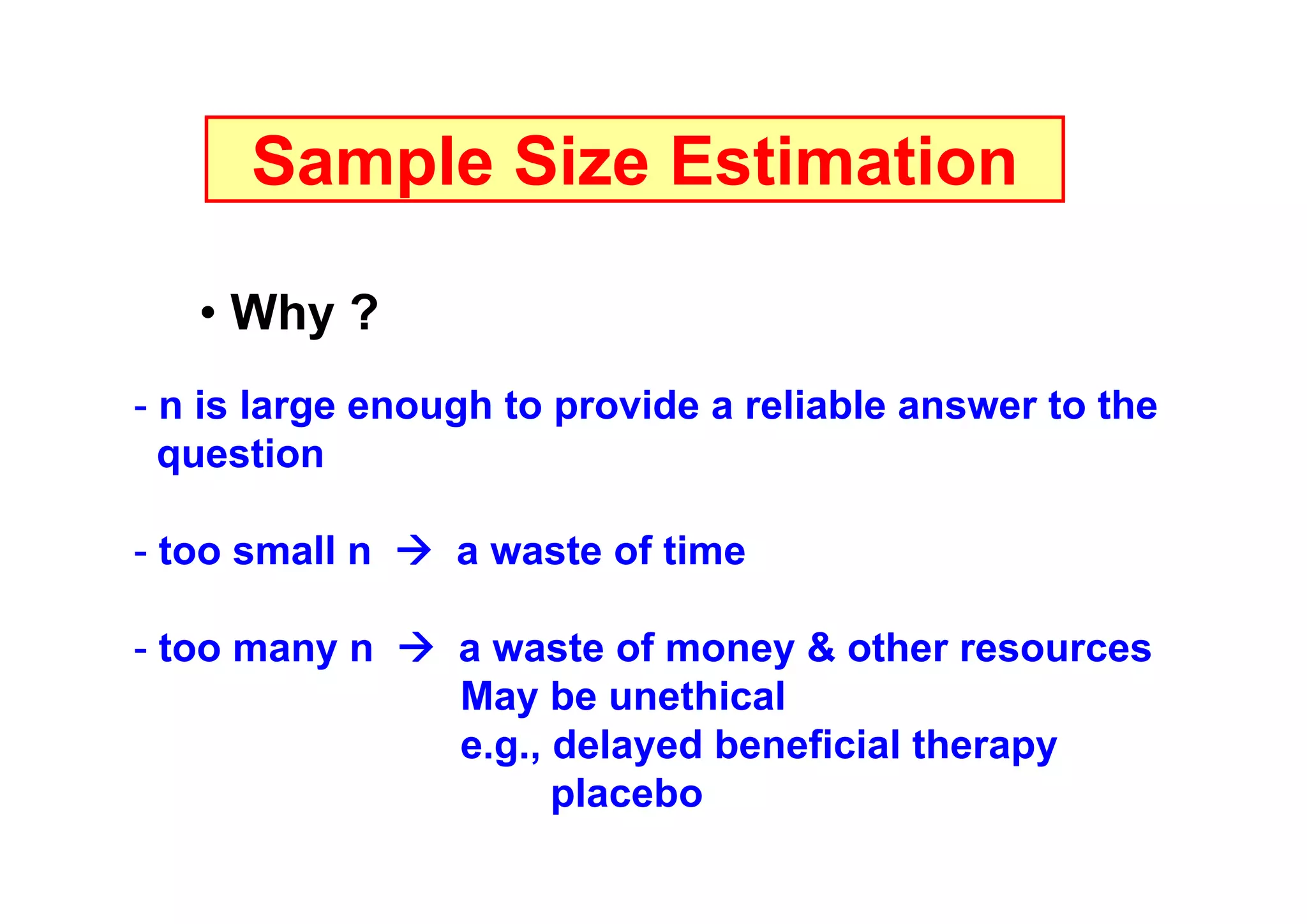 Sample size estimation | PDF