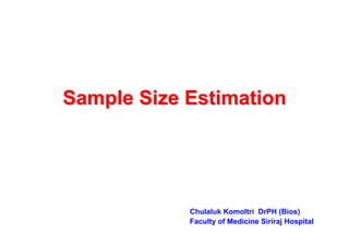 Sample size estimation | PDF