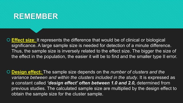 Sample size estimation | PPTX