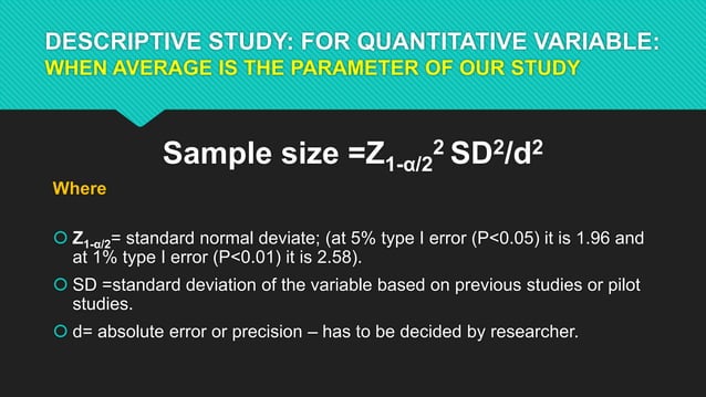 Sample size estimation | PPTX