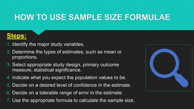 Sample size estimation | PPTX