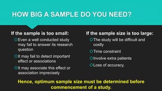 Sample size estimation | PPTX