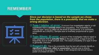 Sample size estimation | PPTX