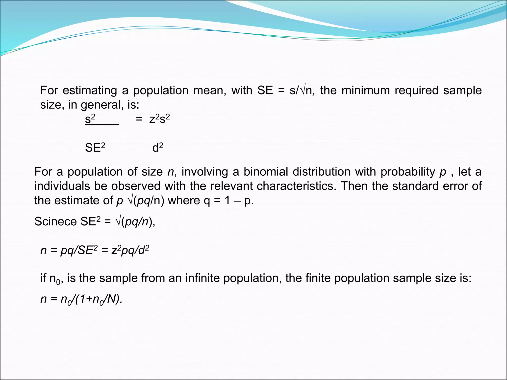 Sample size estimation | PPT