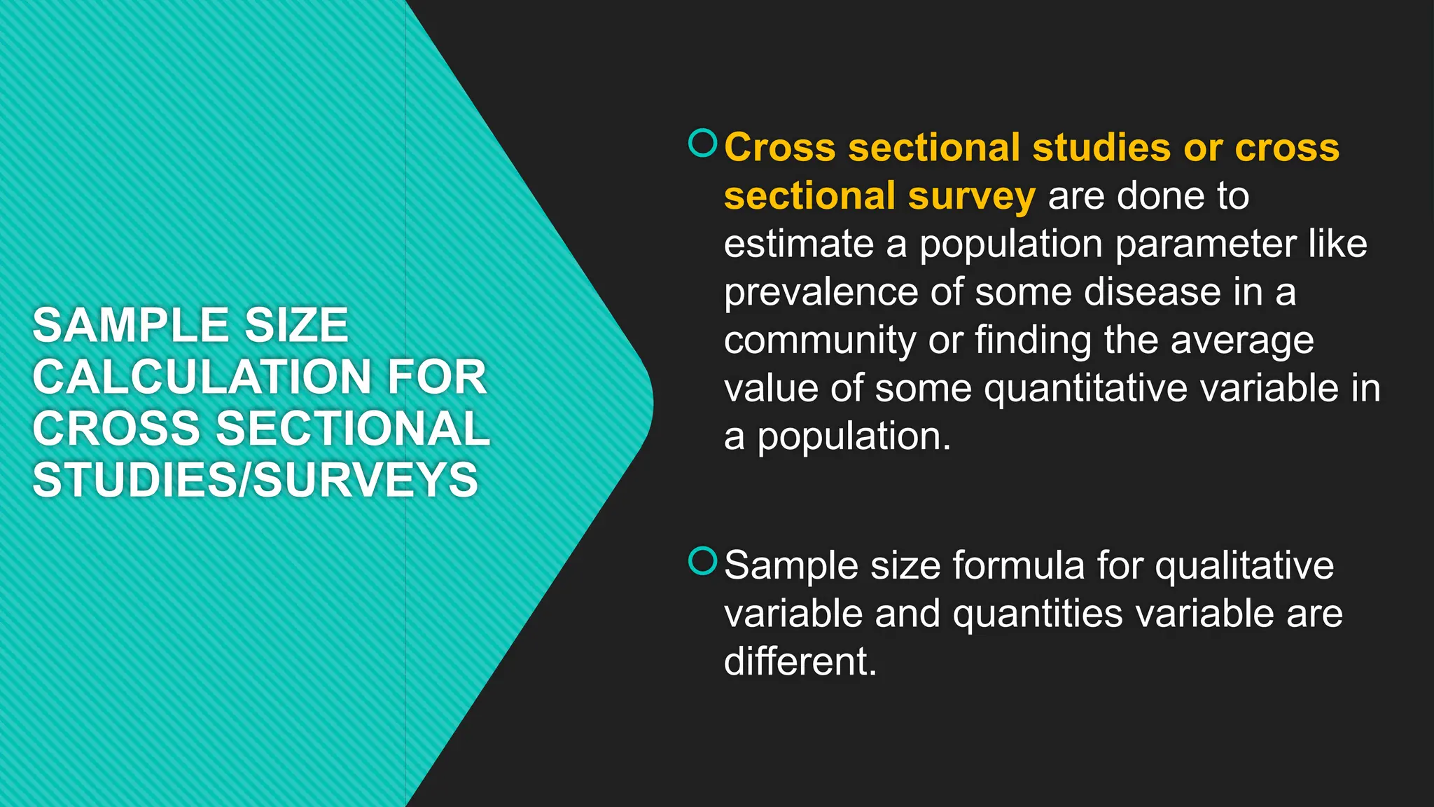 Sample size estimation in health research | PPTX