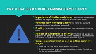 Sample size estimation in health research | PPTX